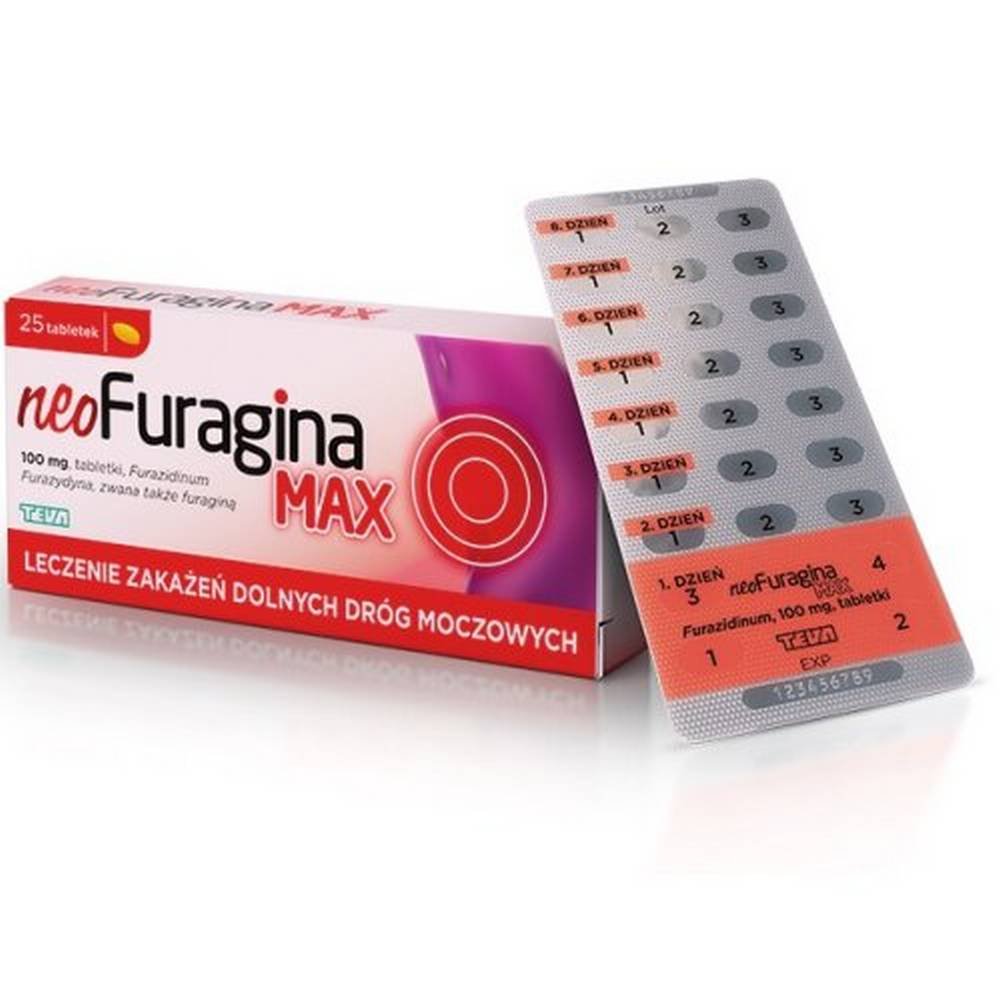 NeoFuragina Max，100毫克，片剂，25片装 - 欧盟药房商店