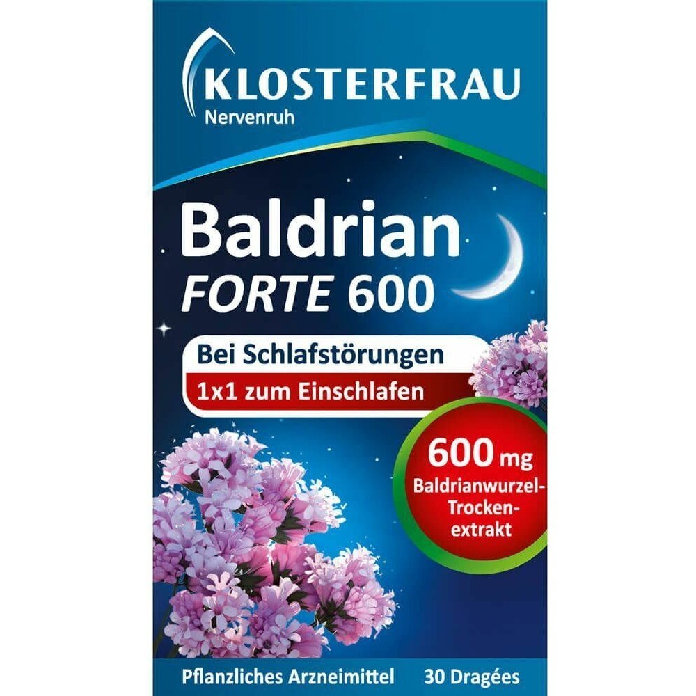 Nervenruh Baldrian Forte 600 Dragees, 30 Stück,Nerve Rest Valerian ...