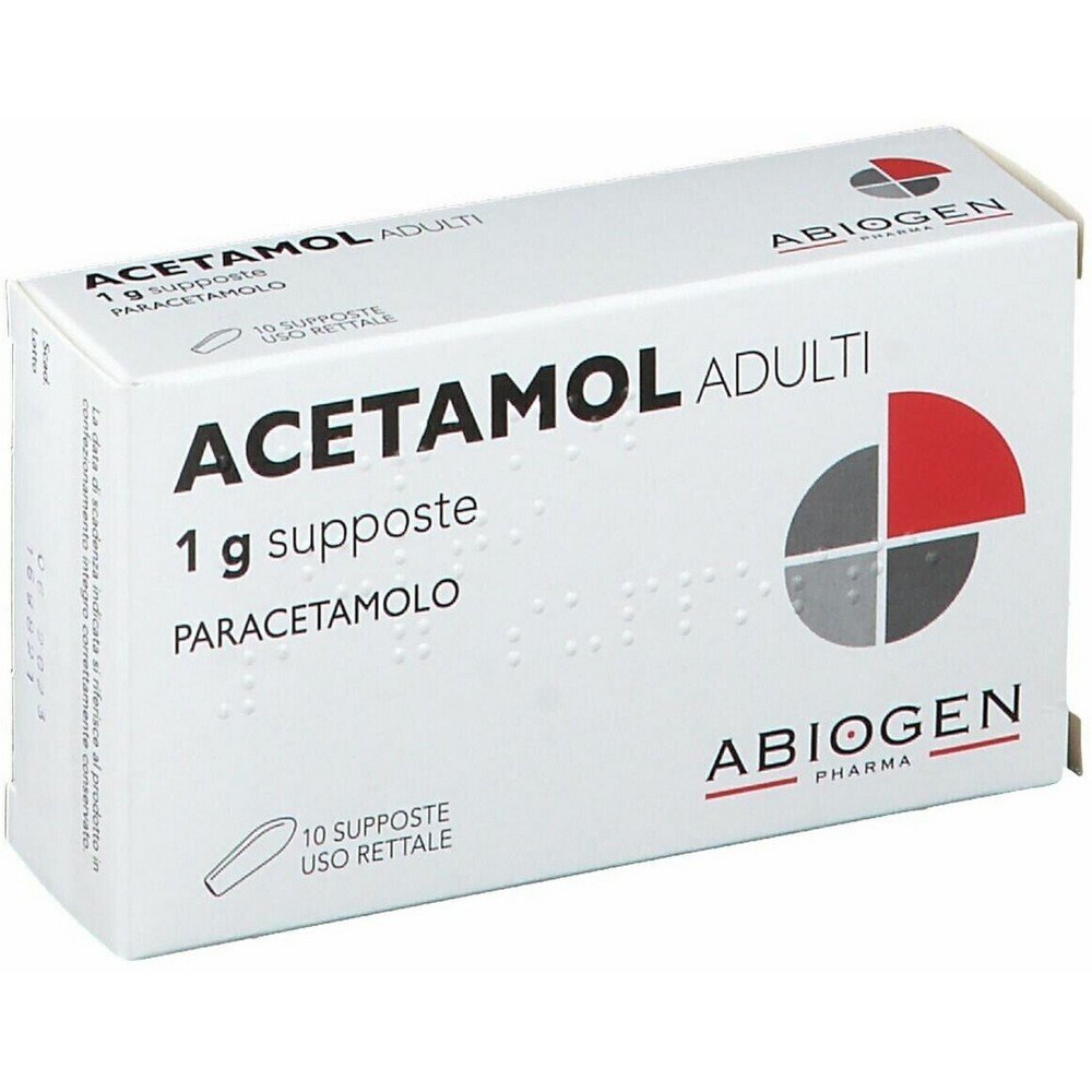 Acetamol Adults 1 g, 10 suppositories - EU Pharmacy Shop