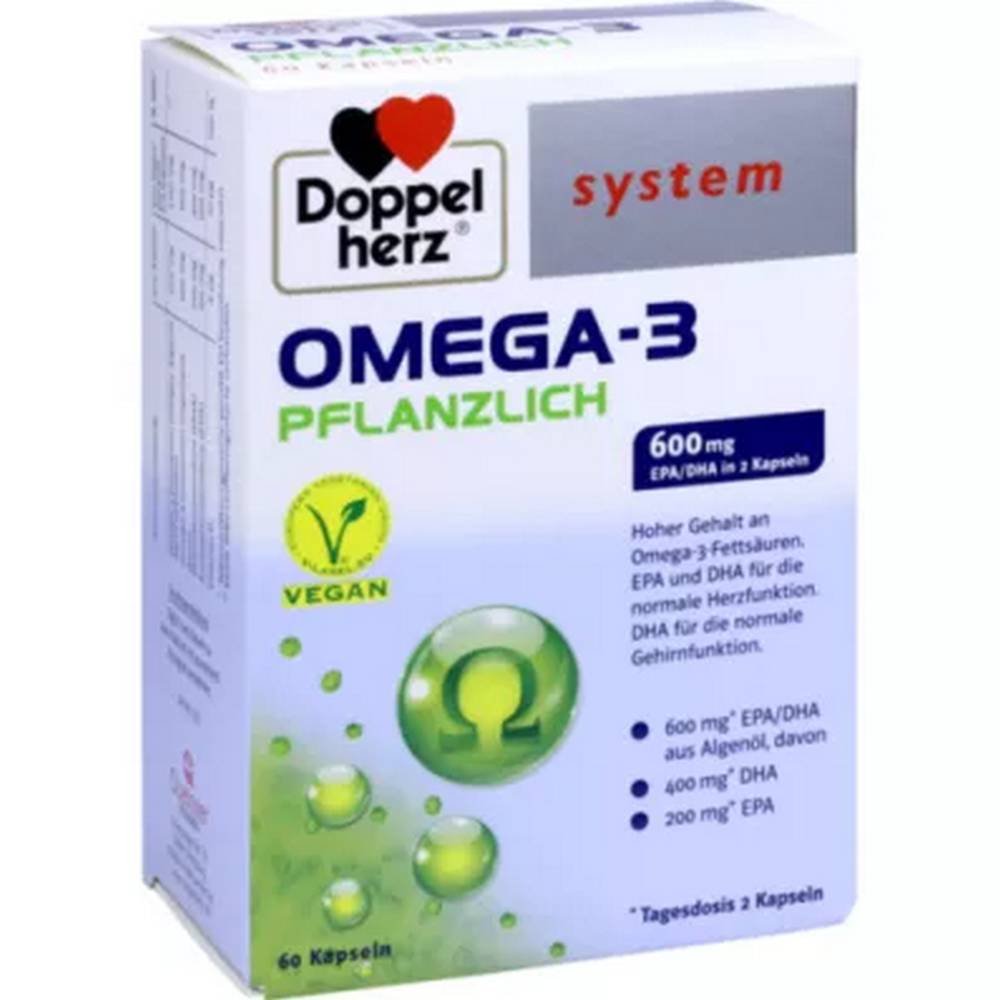 DOPPELHERZ Omega-3 vegetable system capsules, 60 pcs - EU Pharmacy Shop