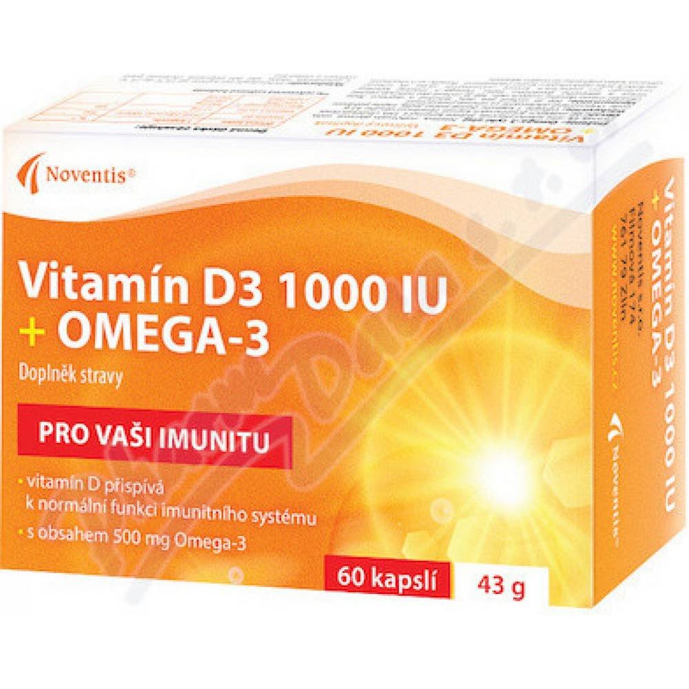 Noventis Vitamín D3 1000 IU + Omega-3 60 - EU 药房商店