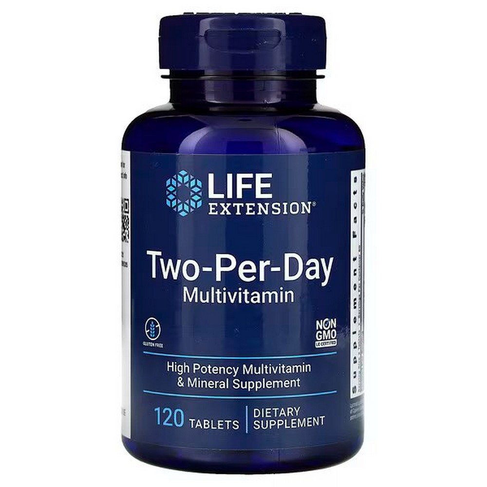 Life Extension, Two-Per-Day Multivitamin, Two-Per-Day Multivitamin, 120 ...