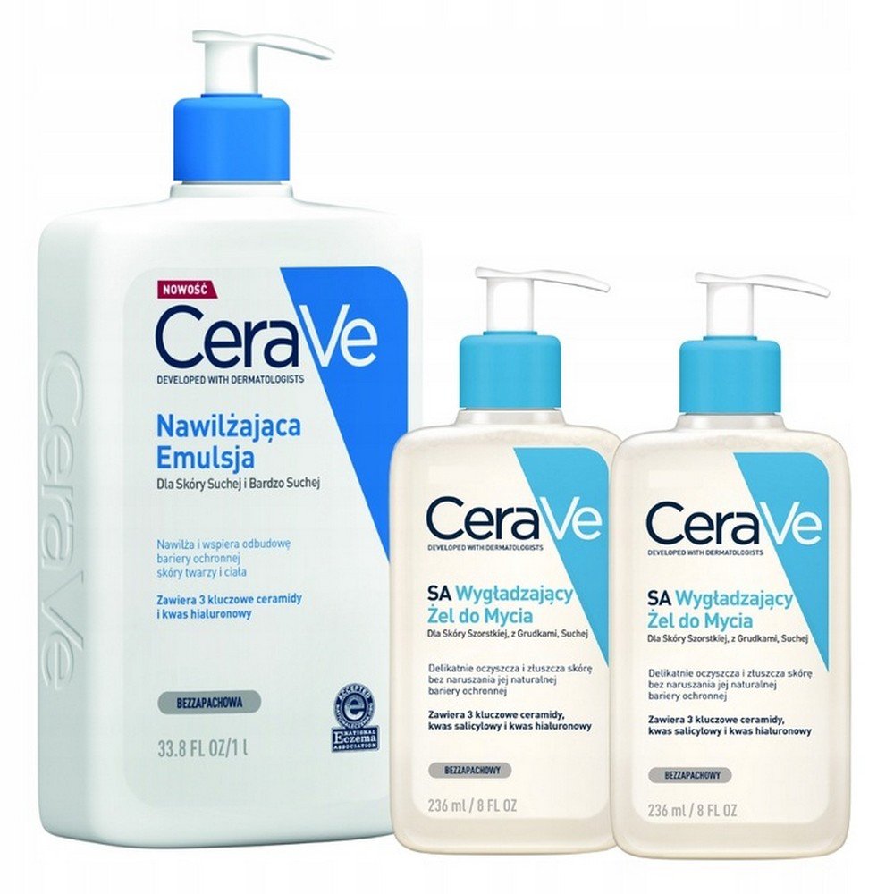 L'Oreal,CeraVe Smoothing Cleansing Set Gel + free,CeraVe Zestaw ...