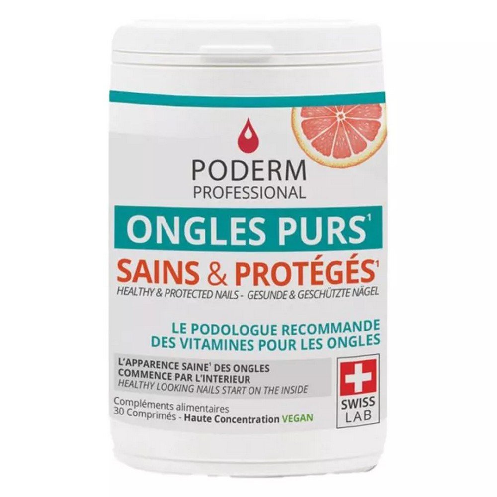 Poderm Pure Healthy And Protected Nails 30 Tablets,Pure Ongles Sains Et ...